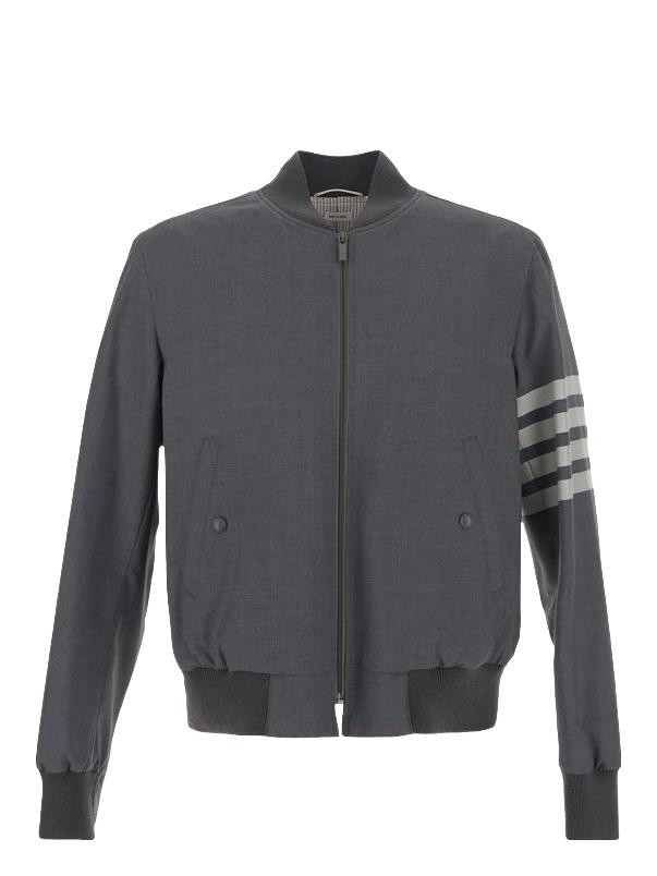 THOM BROWNE Thom Browne 4-Bar Zipped Bomber Jacket